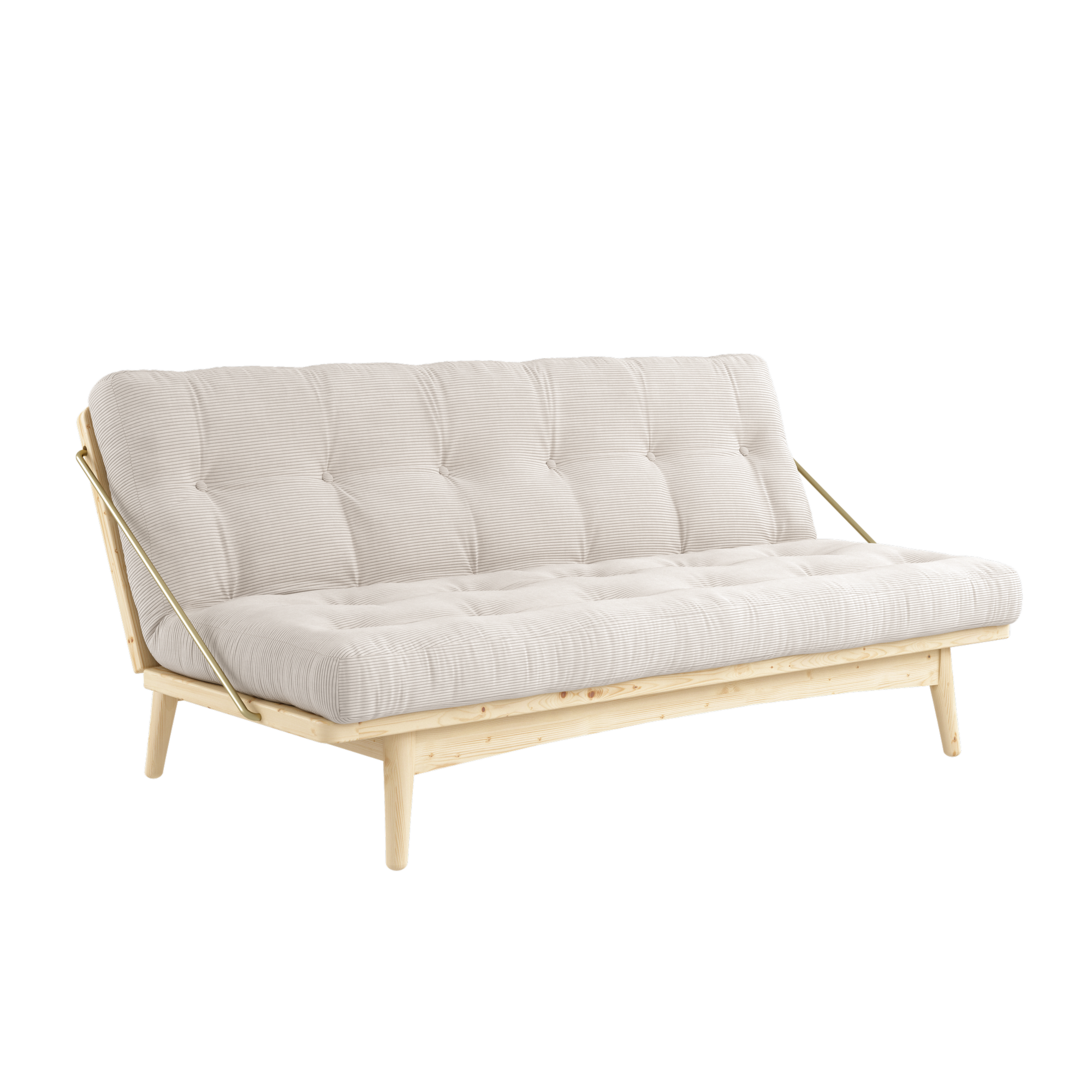 FOLK CLEAR LACQUERED W. 5-LAYER MIXED MATTRESS IVORY