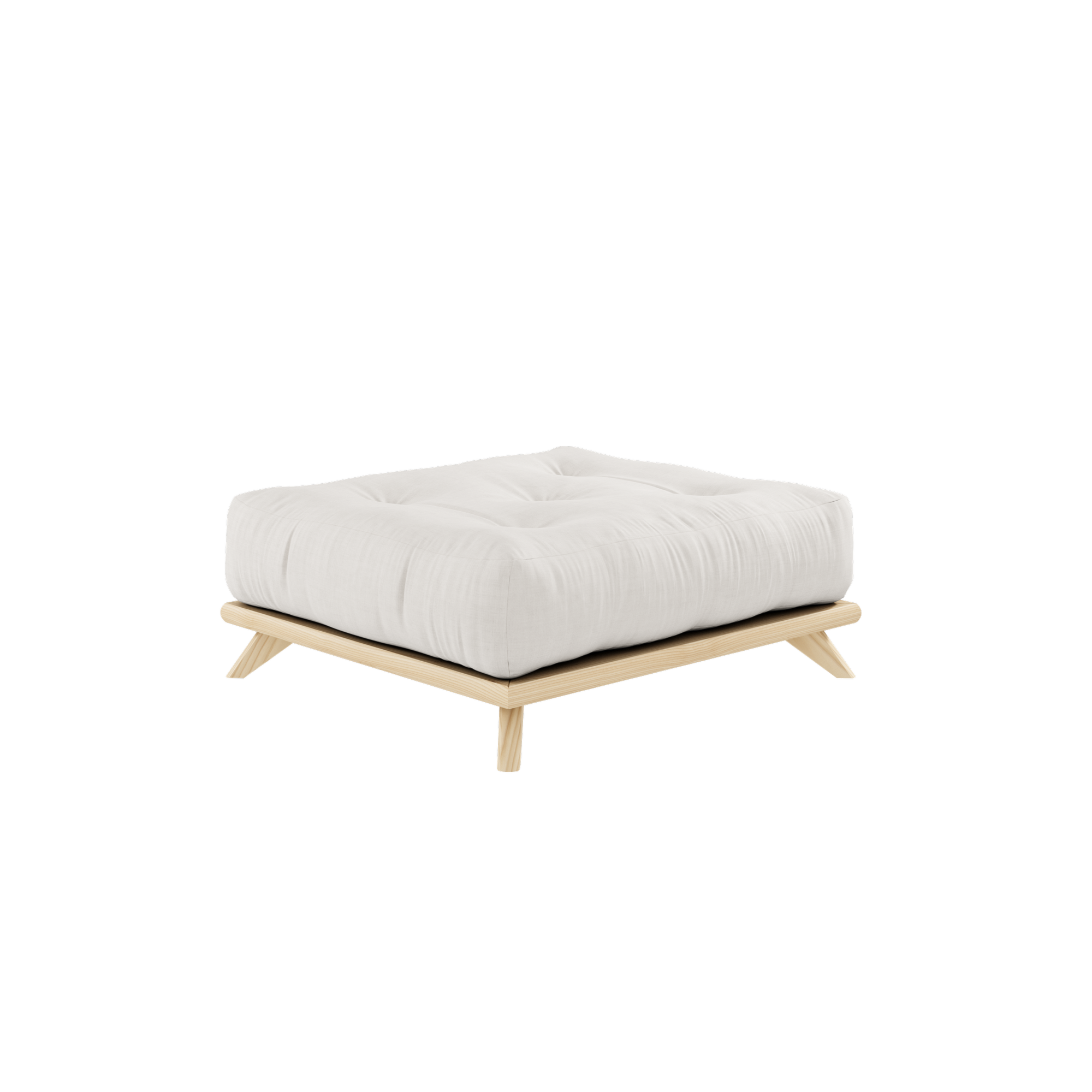 SENZA STOOL CLEAR LACQUERED W. SENZA STOOL MATTRESS NATURAL